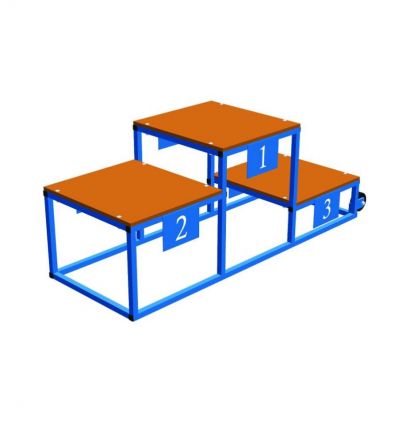 Podium Sportif 3 Places en Acier sur Roulettes À 429,99€ HT